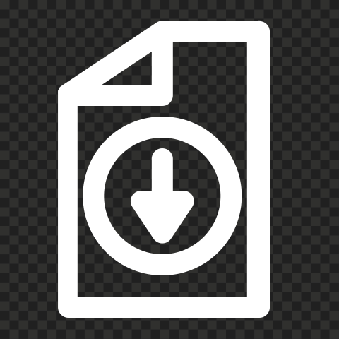 Download File Document White Outline Icon HD PNG | Citypng