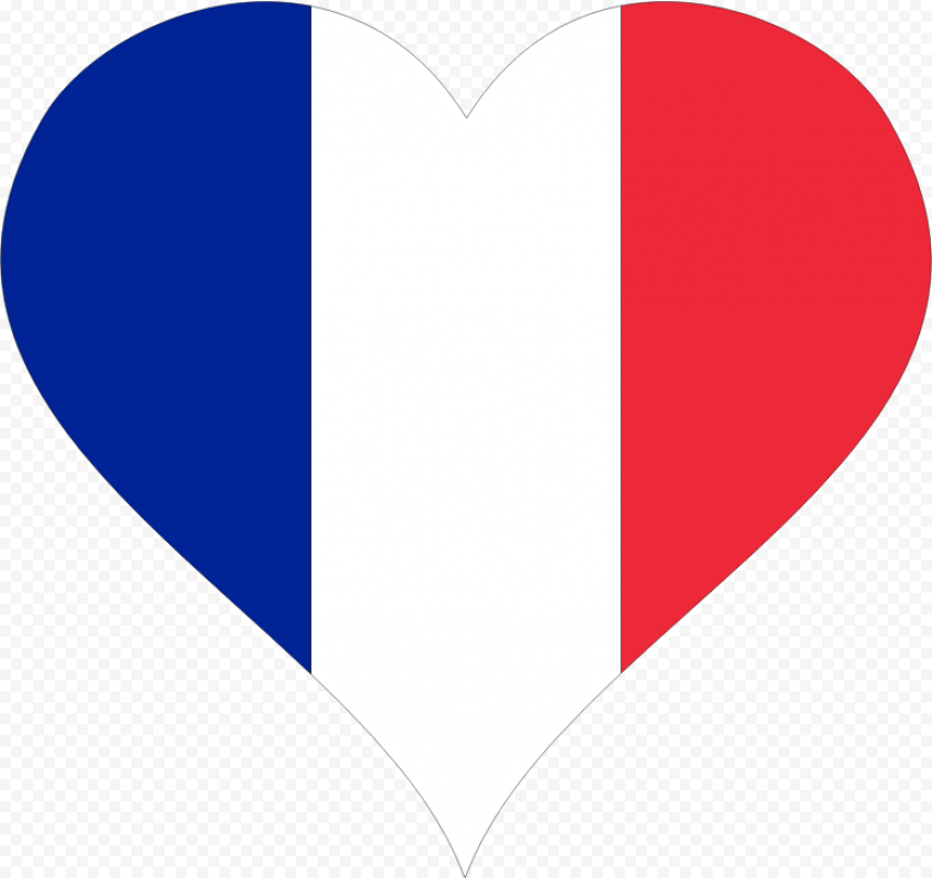 Download Flag Of France Heart Shape PNG | Citypng