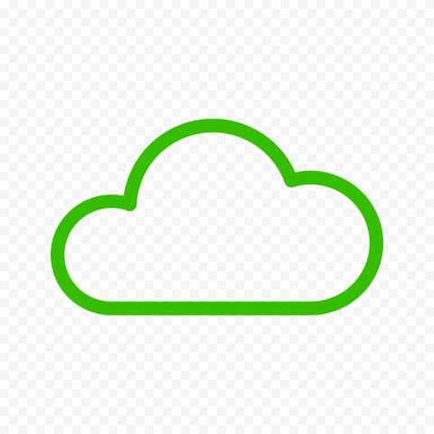 Download Green Outline Cloud Icon PNG | Citypng