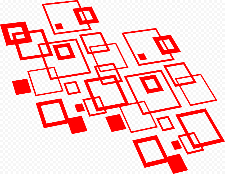 Download HD Abstract Squares Red Geometric PNG | Citypng