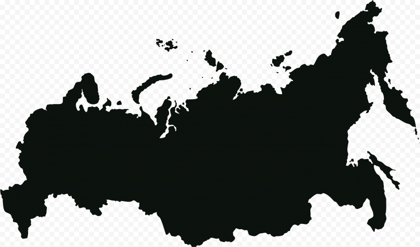 Download HD Black Russia Map PNG | Citypng