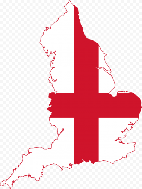 Download HD England Flag Map PNG | Citypng