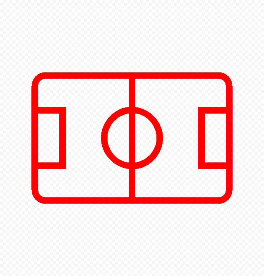 Download HD Red Pitch Stadium Outline Icon PNG | Citypng