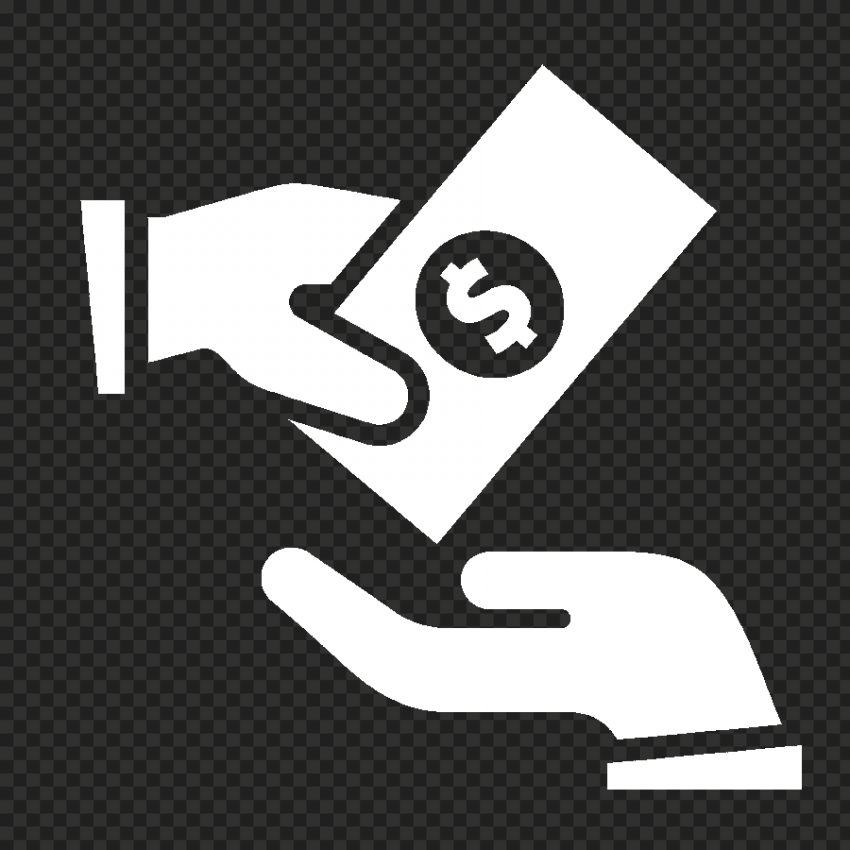 Download HD White Hand To Hand Money, Cash Payment Icon PNG | Citypng