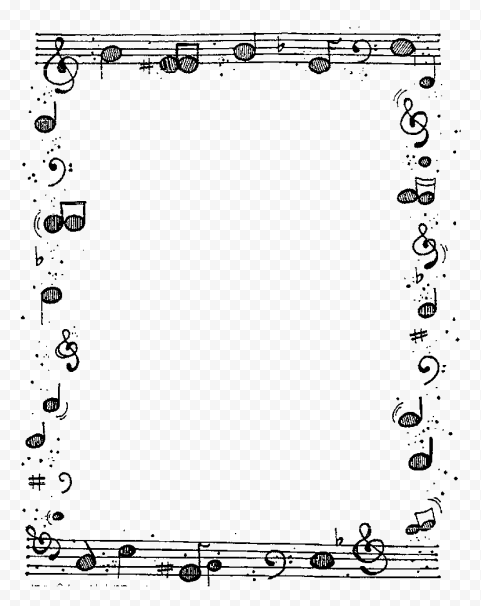 Download Musical Notes Frame PNG | Citypng
