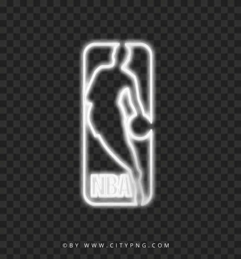 Download NBA White Neon Logo PNG | Citypng