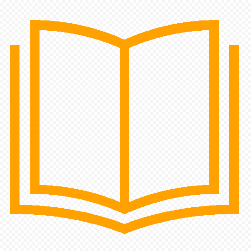 Download Open Book Orange Icon Symbol PNG | Citypng