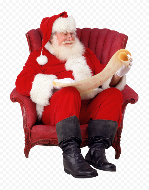 Download Real Santa Sitting On A Sofa PNG | Citypng