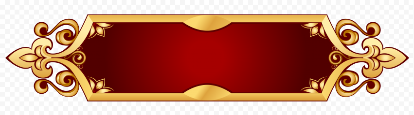 Download Red & Gold Decorative Banner PNG | Citypng