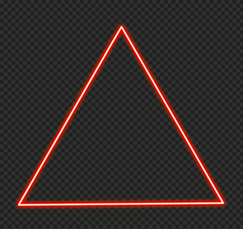 Download Red Triangle Glowing Neon PNG | Citypng