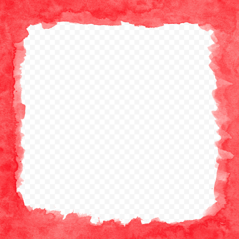 Download Red Watercolor Square Frame PNG | Citypng