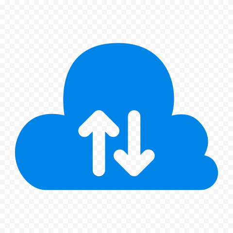 Download Upload Cloud Blue Icon Transparent PNG | Citypng