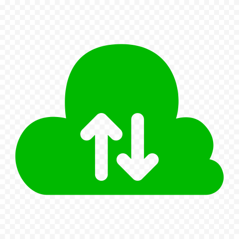 Download Upload Cloud Green Icon PNG Image | Citypng