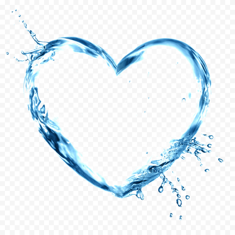 Download Water Splash Heart Shape PNG | Citypng