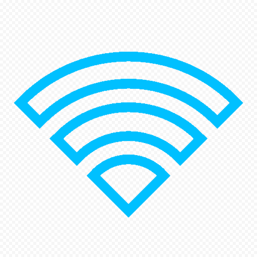 Download Wifi Blue Outline Logo Icon Symbol PNG | Citypng