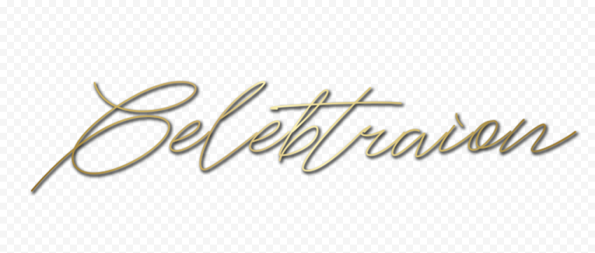 Download Yellow Gold Celebration Word Text PNG | Citypng