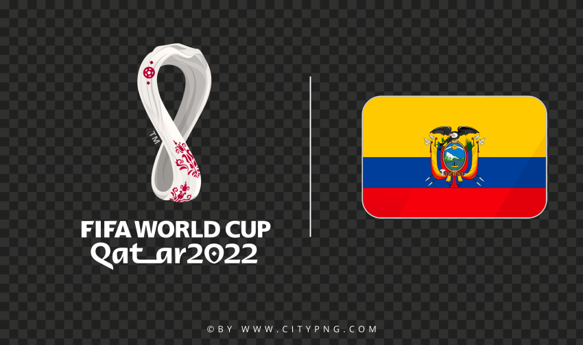 Ecuador Flag With Qatar Fifa 2022 World Cup Logo PNG | Citypng