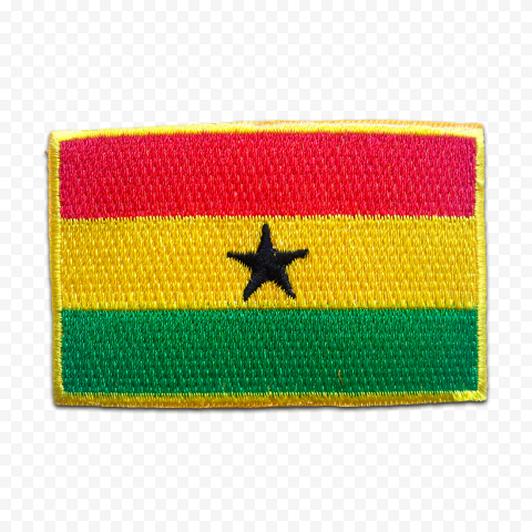 Embroidered Ghana Flag Patch PNG | Citypng