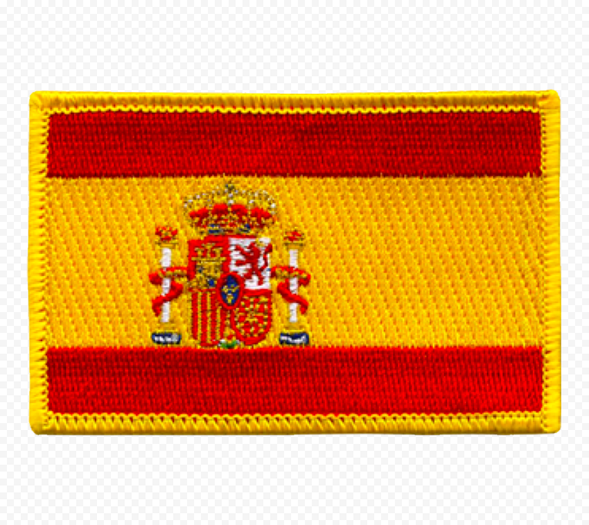 Embroidered Spain Flag Patch Transparent PNG | Citypng
