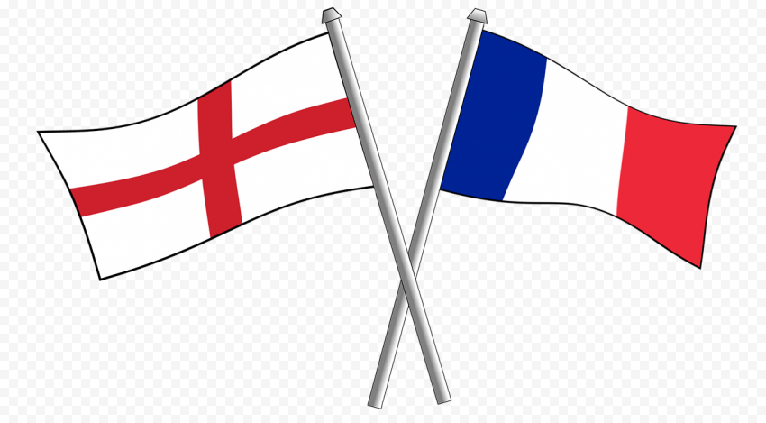 England And France Clipart Crossed Flags PNG | Citypng