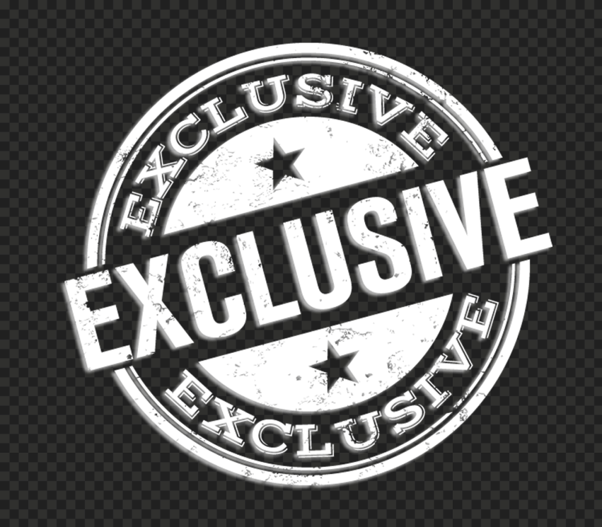 Exclusive White Round Stamp Logo Sign PNG | Citypng