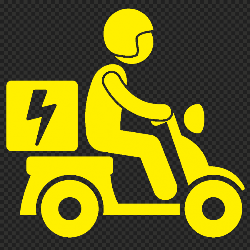 Fast Scooter Delivery Shipping Yellow Icon FREE PNG | Citypng