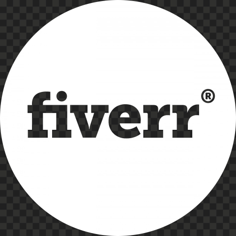 Fiverr Round White Logo PNG | Citypng