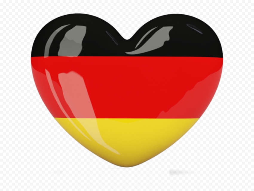 Flag Of Germany On Heart Shape Transparent PNG | Citypng