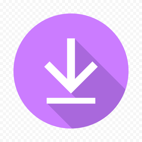 Flat Circle Round Purple Download Button Icon PNG | Citypng