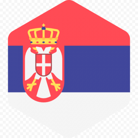 Vector Hexagon Serbia Flag Icon PNG | Citypng