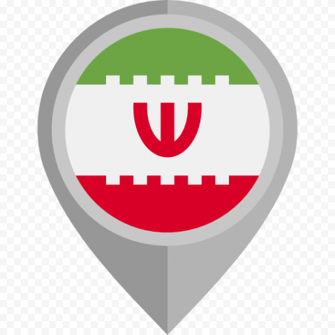 Flat Iran Iranian Flag Map Pin Icon PNG | Citypng