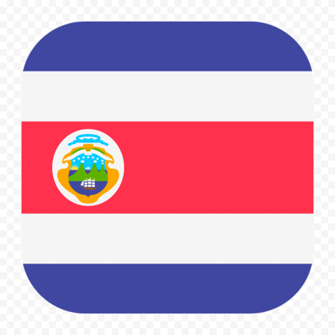 PNG Costa Rica Square Glossy Flag Icon | Citypng