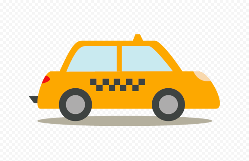 Vector Side View Checker Taxi Cab Icon PNG | Citypng