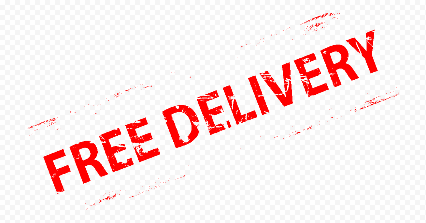 Free Delivery Red Rubber Stamp Transparent Background | Citypng