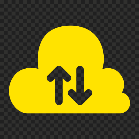 FREE Download Upload Cloud Yellow Icon PNG | Citypng