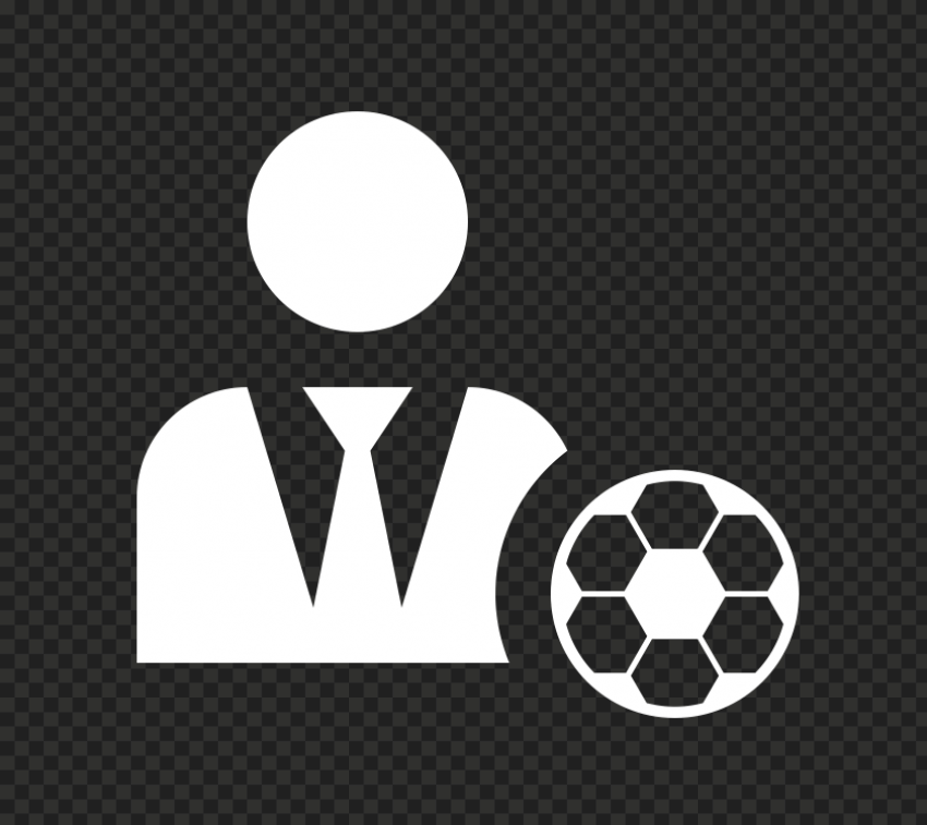 FREE Football Coach Manager White Icon PNG | Citypng