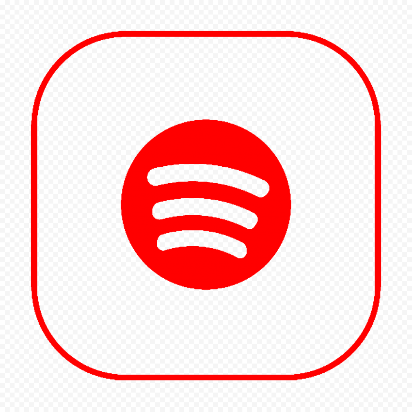 HD Outline Spotify Square App Icon PNG | Citypng