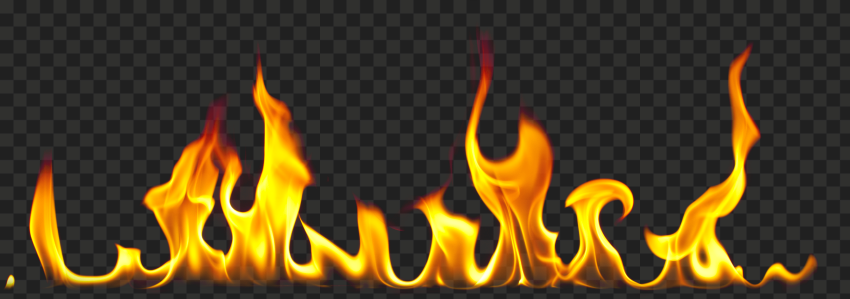 FREE Realistic Fire Flames Border Line PNG | Citypng