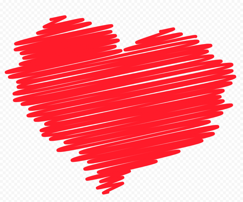 FREE Red Scribble Heart Love Valentine Romance PNG | Citypng