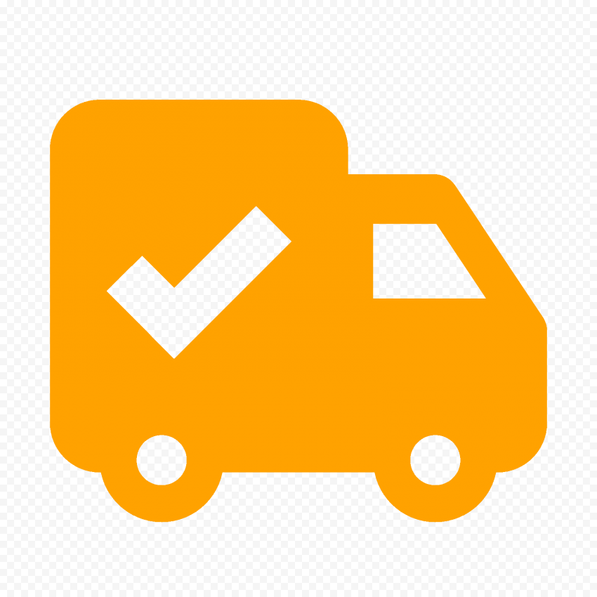 Freight Ship Shipping Truck Delivery Orange Icon Transparent PNG | Citypng