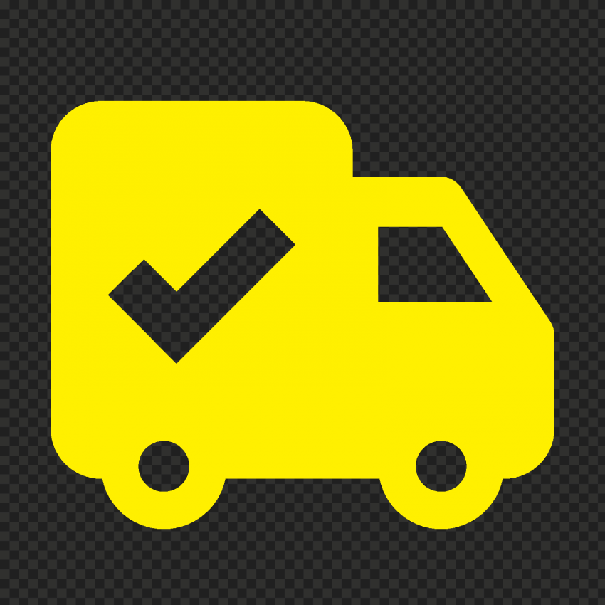 Freight Ship Shipping Truck Delivery Yellow Icon Transparent PNG | Citypng