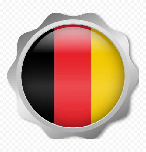 Germany Flag On Badge PNG Image | Citypng