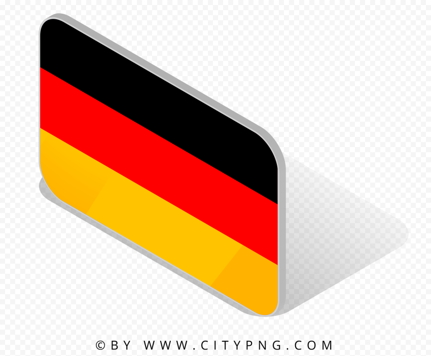 Germany Isometric 3D Flag Icon PNG Image | Citypng