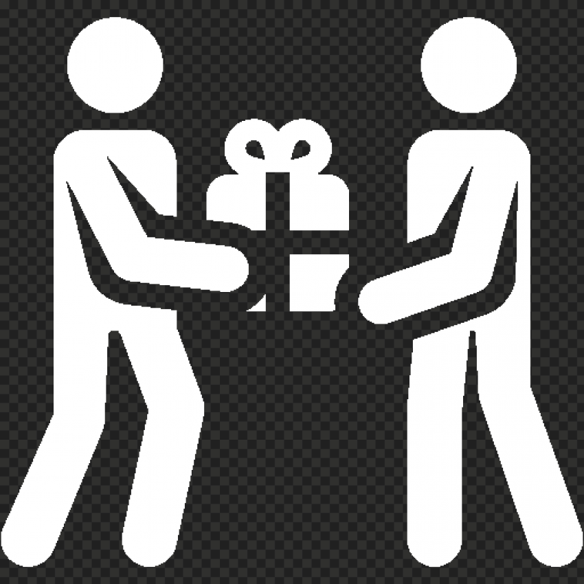 Giving Gift White Icon Transparent Background | Citypng