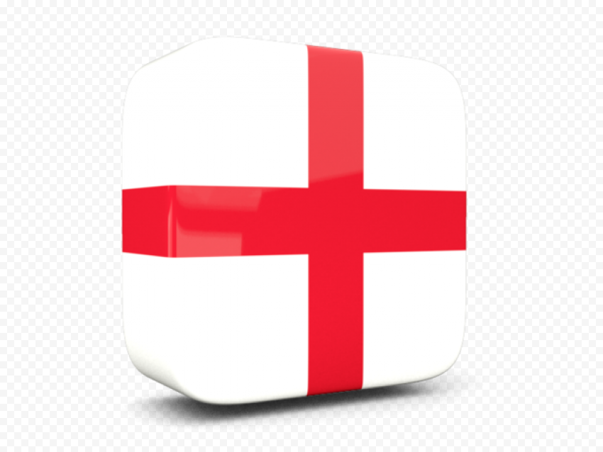 Glossy England Flag Square Icon Transparent PNG | Citypng