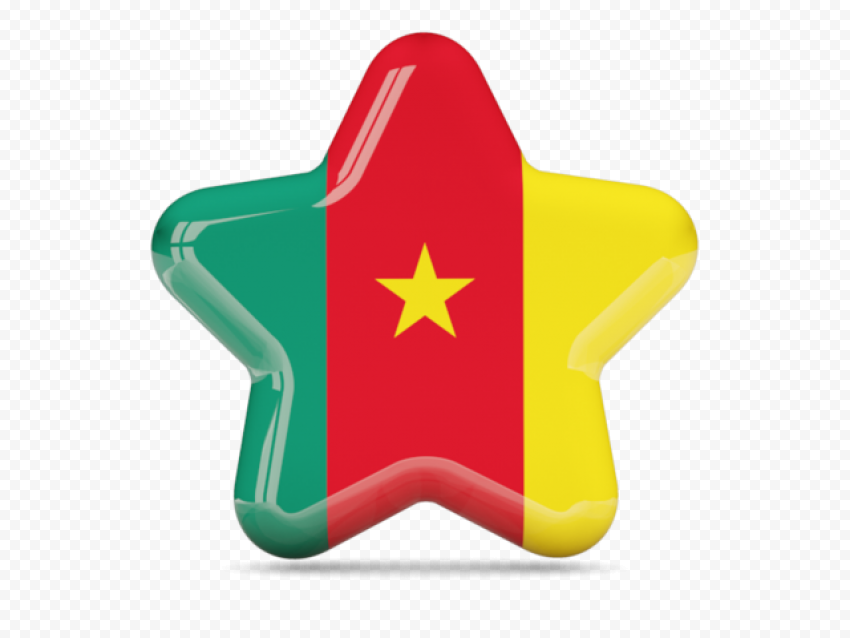 Cameroon Square Glossy Flag Icon PNG | Citypng