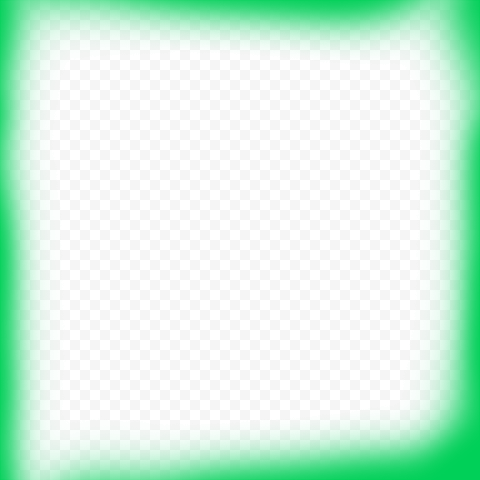 Glowing Blurry Square Green Frame PNG | Citypng