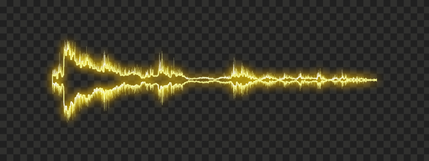 Glowing Music Yellow Wave Sound Waves FREE PNG | Citypng