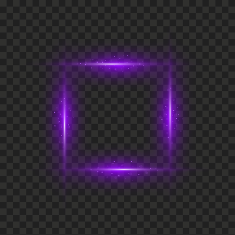 Glowing Purple Square Frame HD PNG | Citypng
