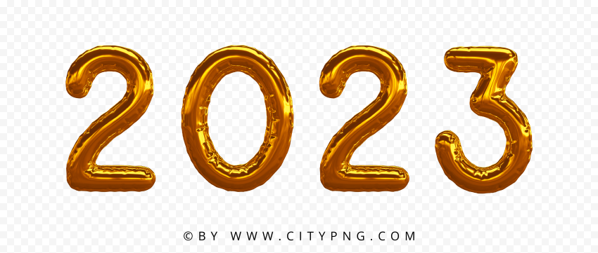 Gold 2023 Balloon PNG | Citypng